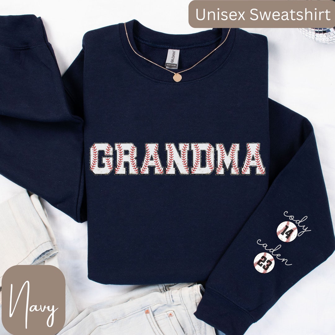 Baseball Grandma Sweatshirt, Baseball Grandma Shirt, Custom Baseball ...