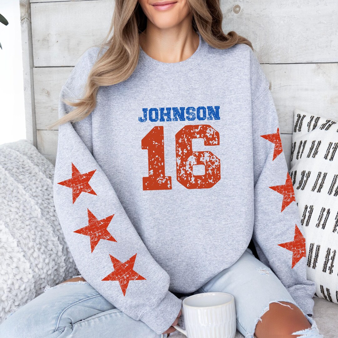 Custom Sports Number Sweatshirt or Hoodie, Custom Jersey Number ...