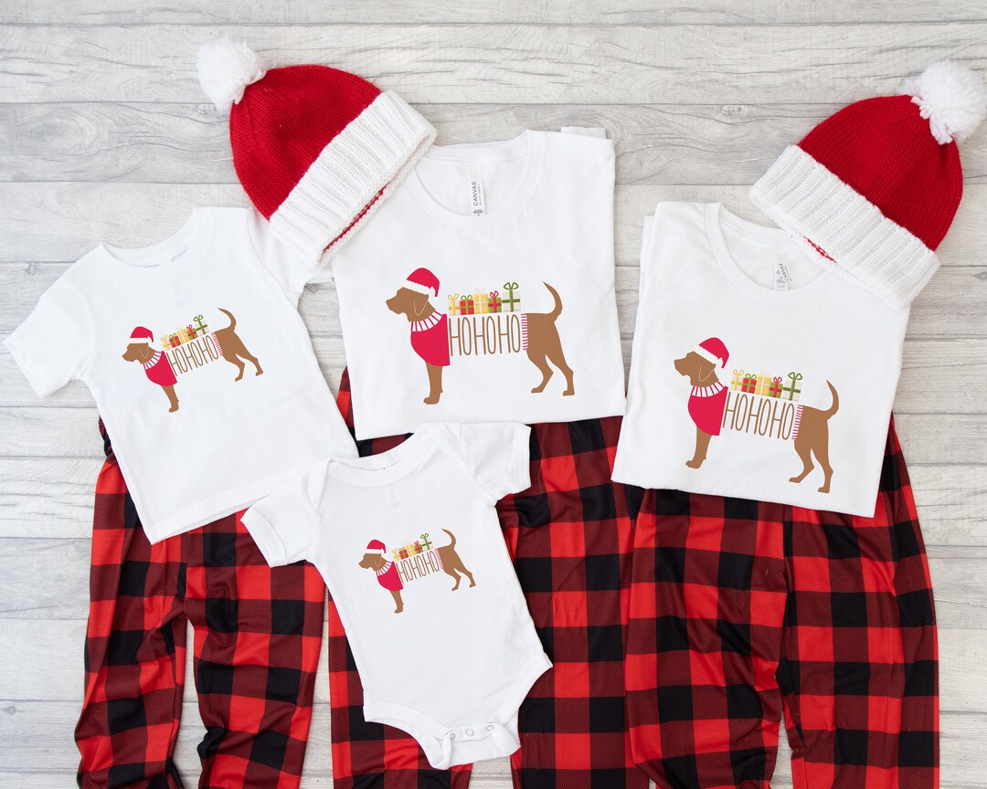 Labrador Holiday PJ Shirts, Matching Family Christmas Tops, Lab ...