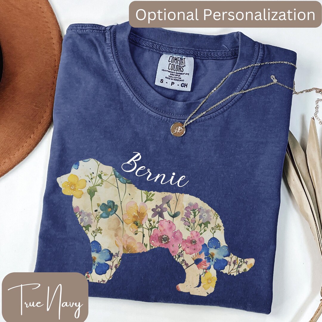 Comfort Colors® Great Pyrenees Shirt, Floral Great Pyrenees Shirt, Gift ...
