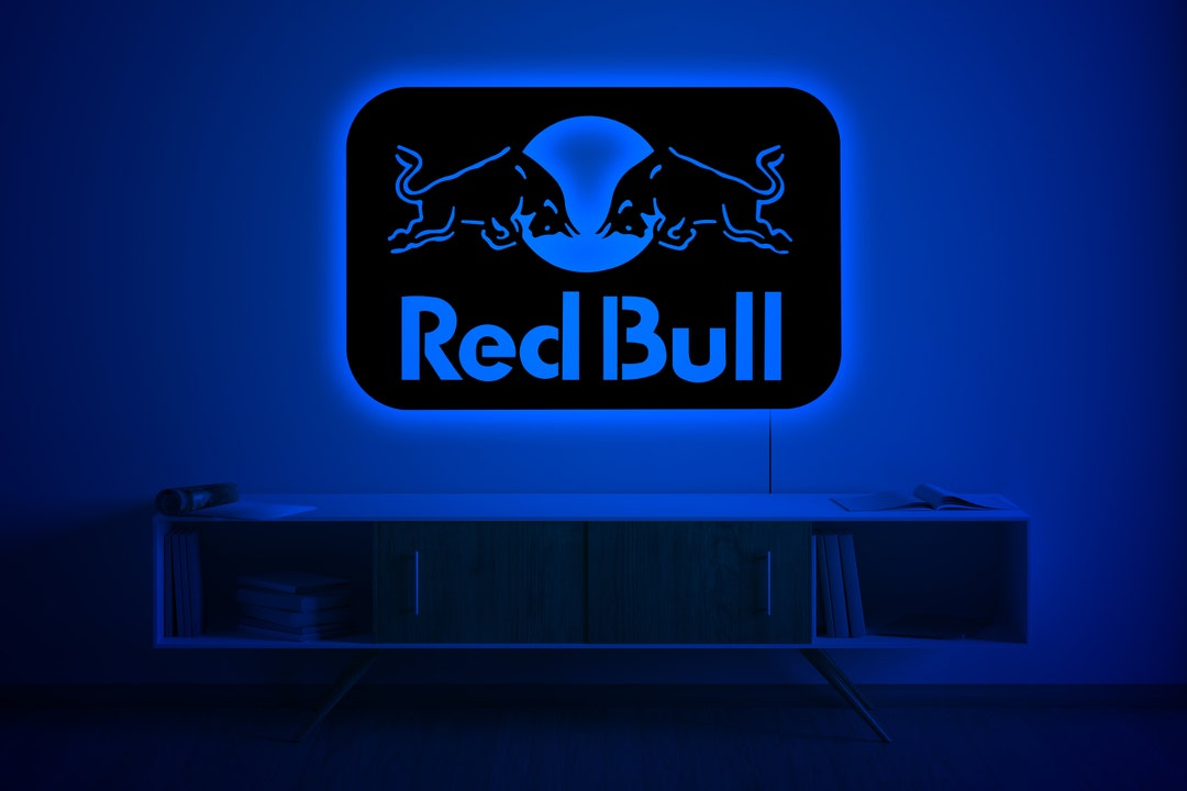 Red Bull Wall LED Sign Bar Led Sign Club Wall Light Sign - Etsy
