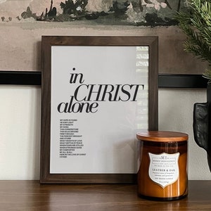 In Christ Alone Art Print, Minimalist Christian Wall Art Print, Bible ...