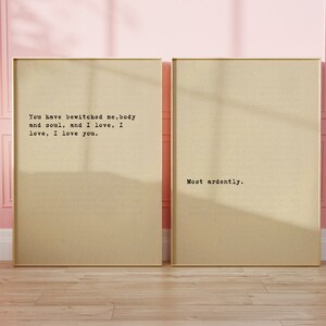 Jane Austen Quote Print Bundle Set of 2 Prints, Pride and Prejudice ...