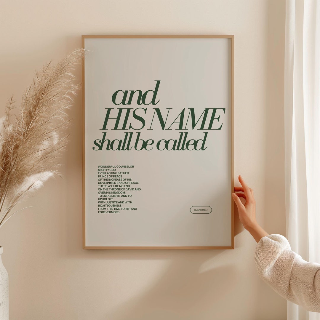Prince of Peace Art Print, Minimalist Christian Wall Art Print, Isaiah ...