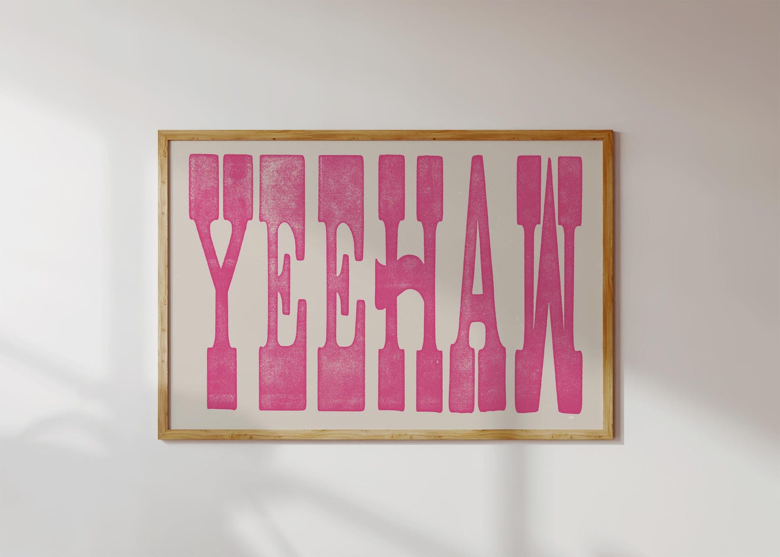 Vintage Yeehaw Art Print, Rustic Decor Yeehaw Poster, Western Wall Art ...