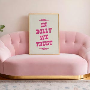 In Dolly We Trust Print, Western Wall Art Poster, Vintage Typography ...