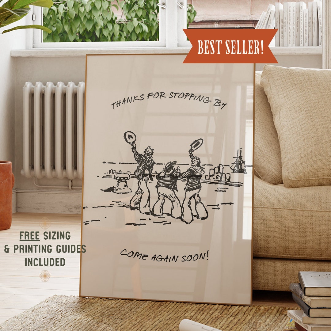 Thanks for Stopping by Hospitality Print, Thanks for Coming Art Print ...