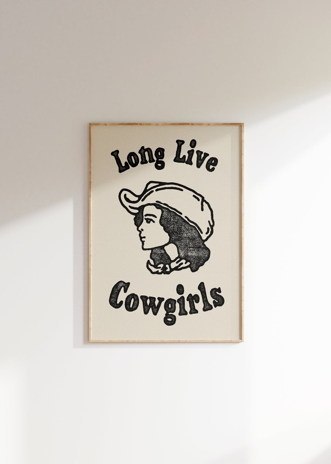 Long Live Cowgirls Print Black, Western Vibes Poster, Southern Wall Art ...