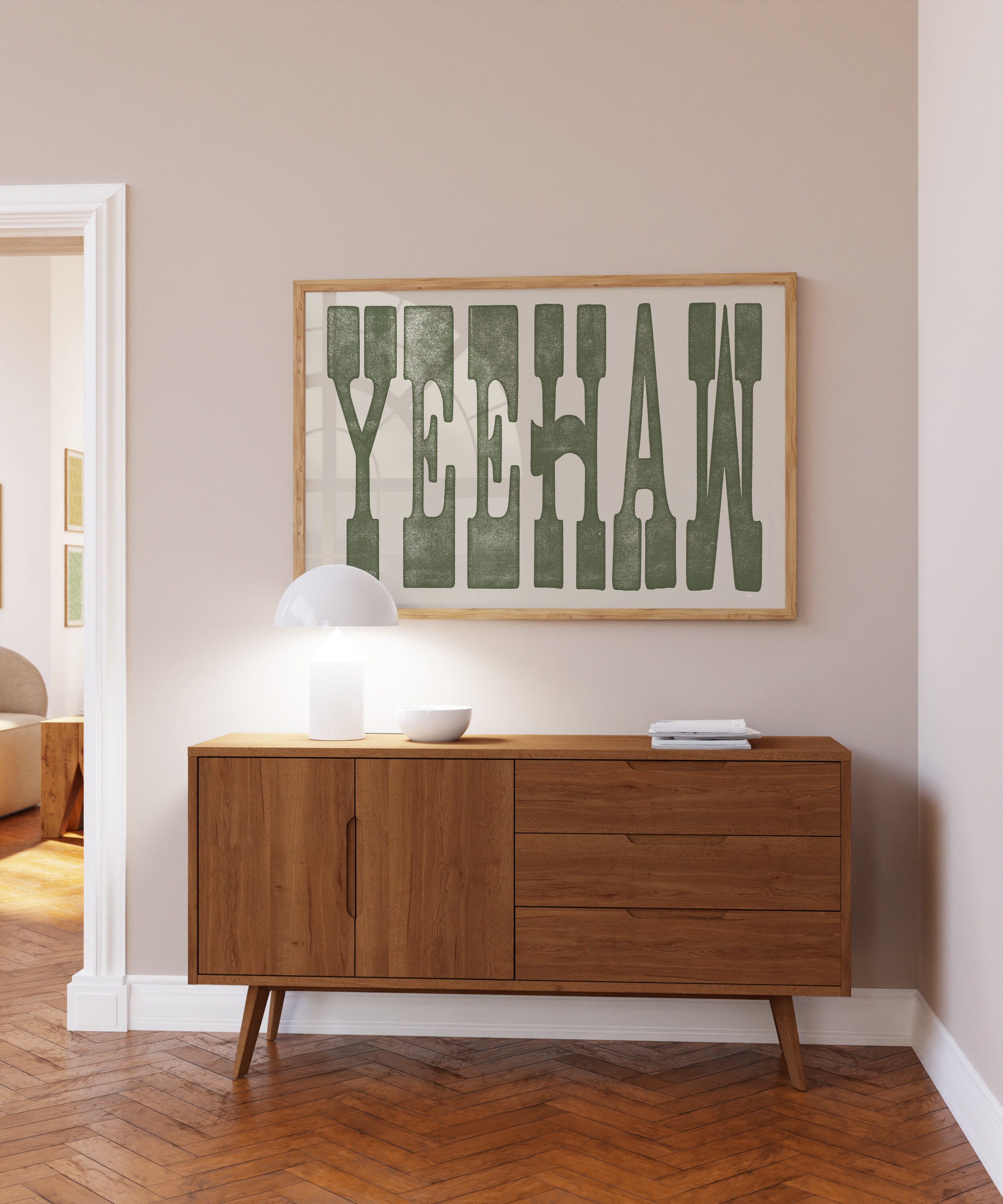 Vintage Yeehaw Art Print, Rustic Howdy Poster, Western Wall Art, Cute ...