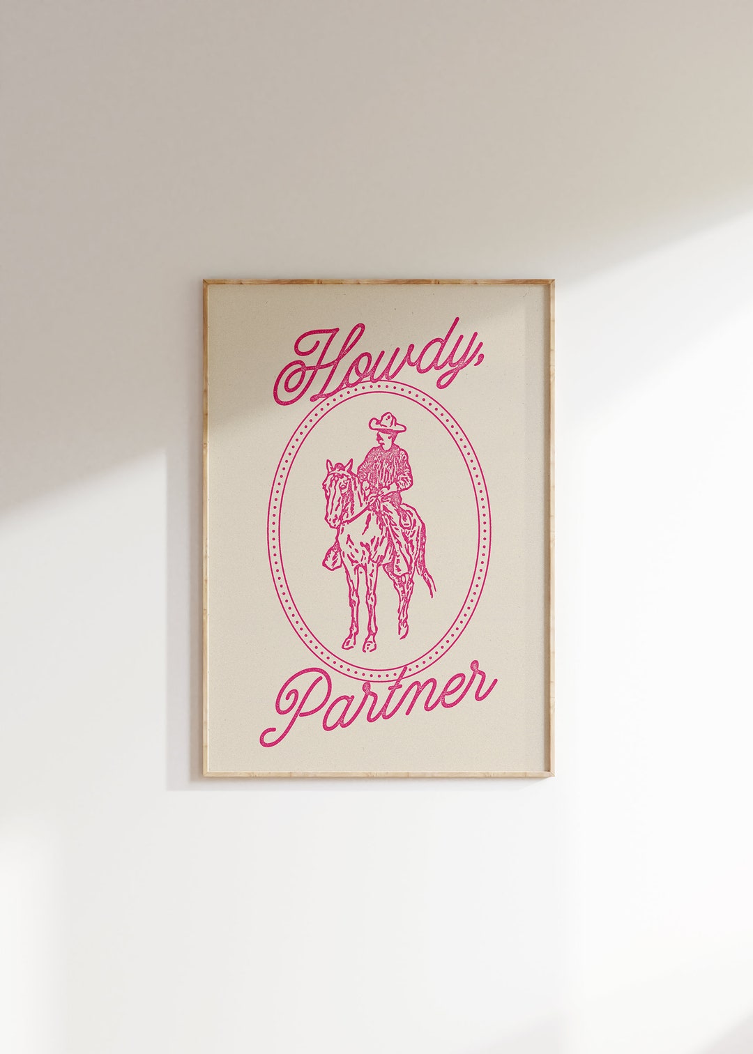 Howdy Partner Wall Art, Howdy Sign, Vintage Cowboy Poster, Vintage ...