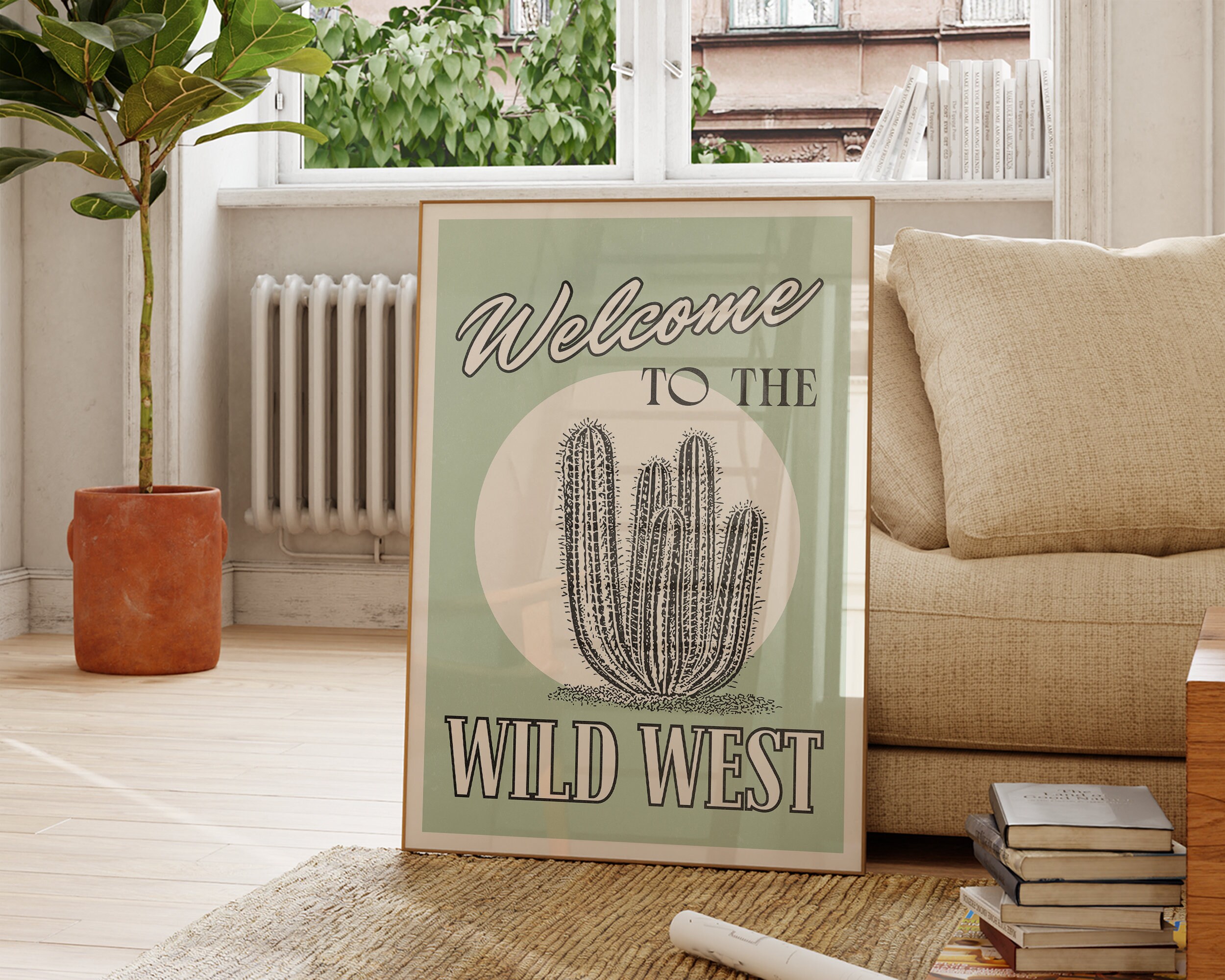 Wild West Poster Vintage Western Wall Art, Cowboy Cute Apartment Decor ...