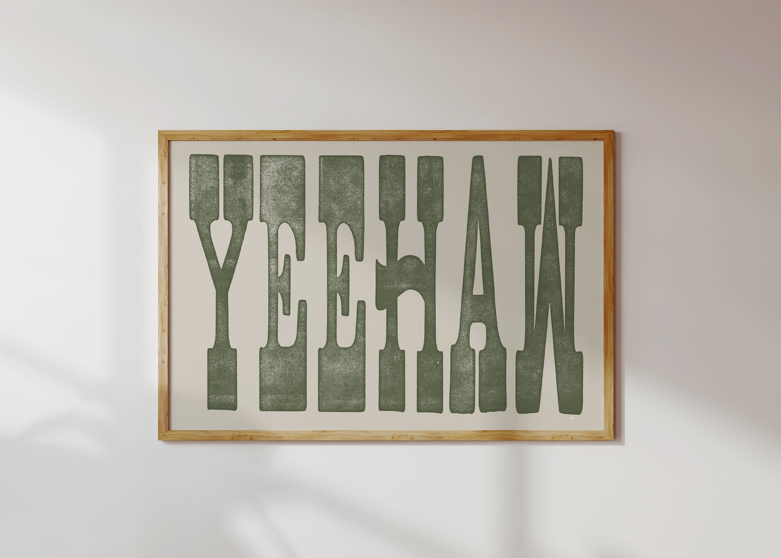 Vintage Yeehaw Art Print, Rustic Howdy Poster, Western Wall Art, Cute ...
