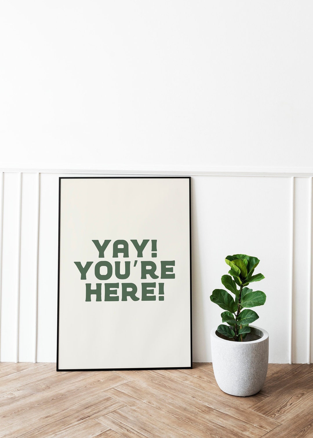 Yay You're Here Cute Apartment Decor Entryway Art Print, Gift for ...