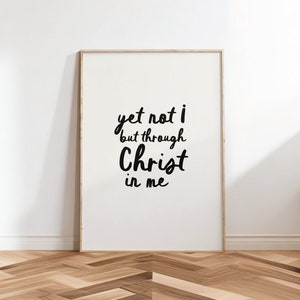 Christ in Me Art Print Minimalist Christian Wall Art Retro Poster Print ...