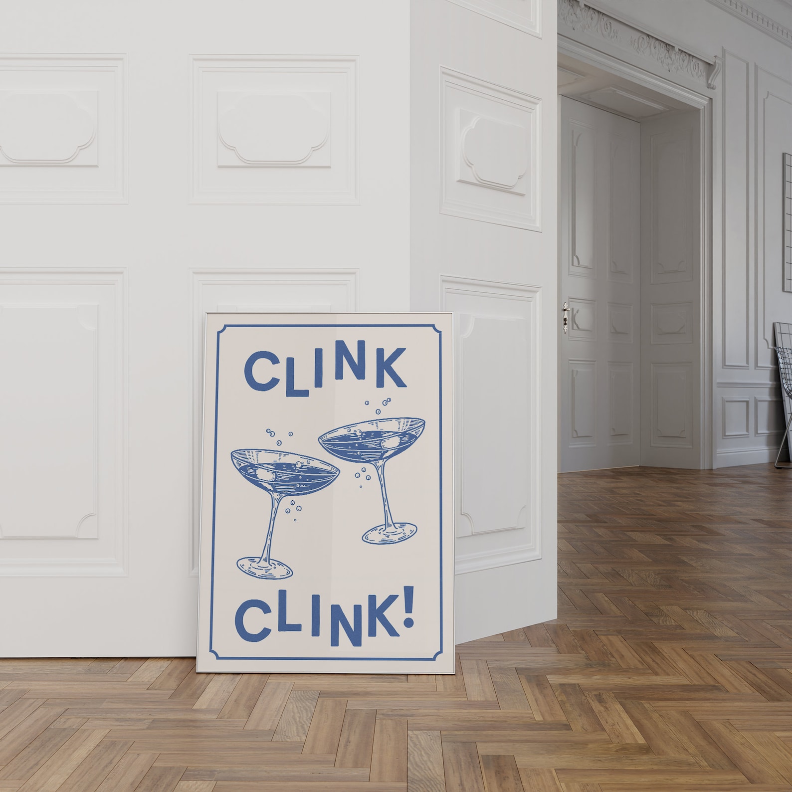 Bar Cart Accessories Cocktail Art Print, Bar Cart Decor, Clink Clink ...