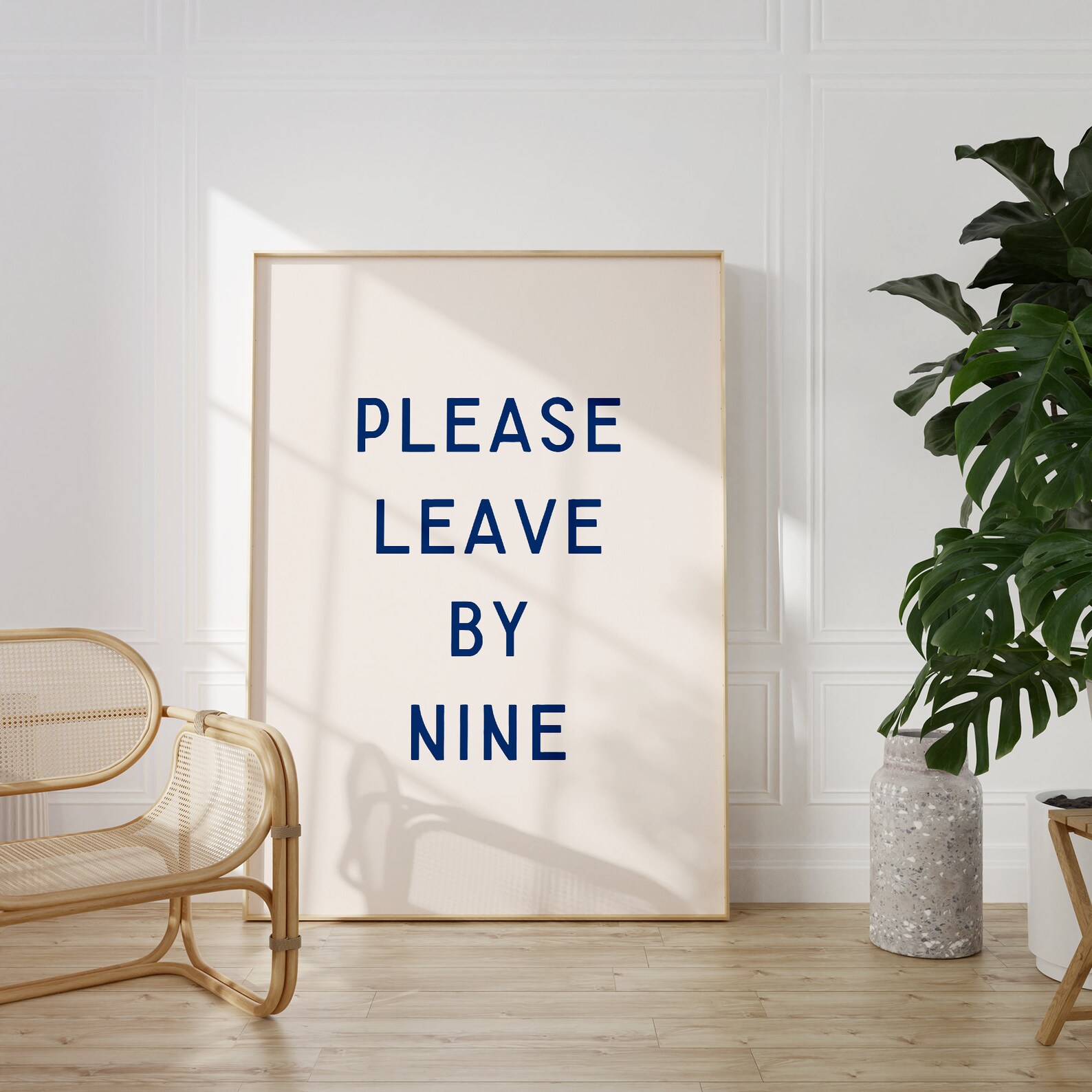 Hospitality Print, Please Leave by Nine Poster, Retro Minimalist ...
