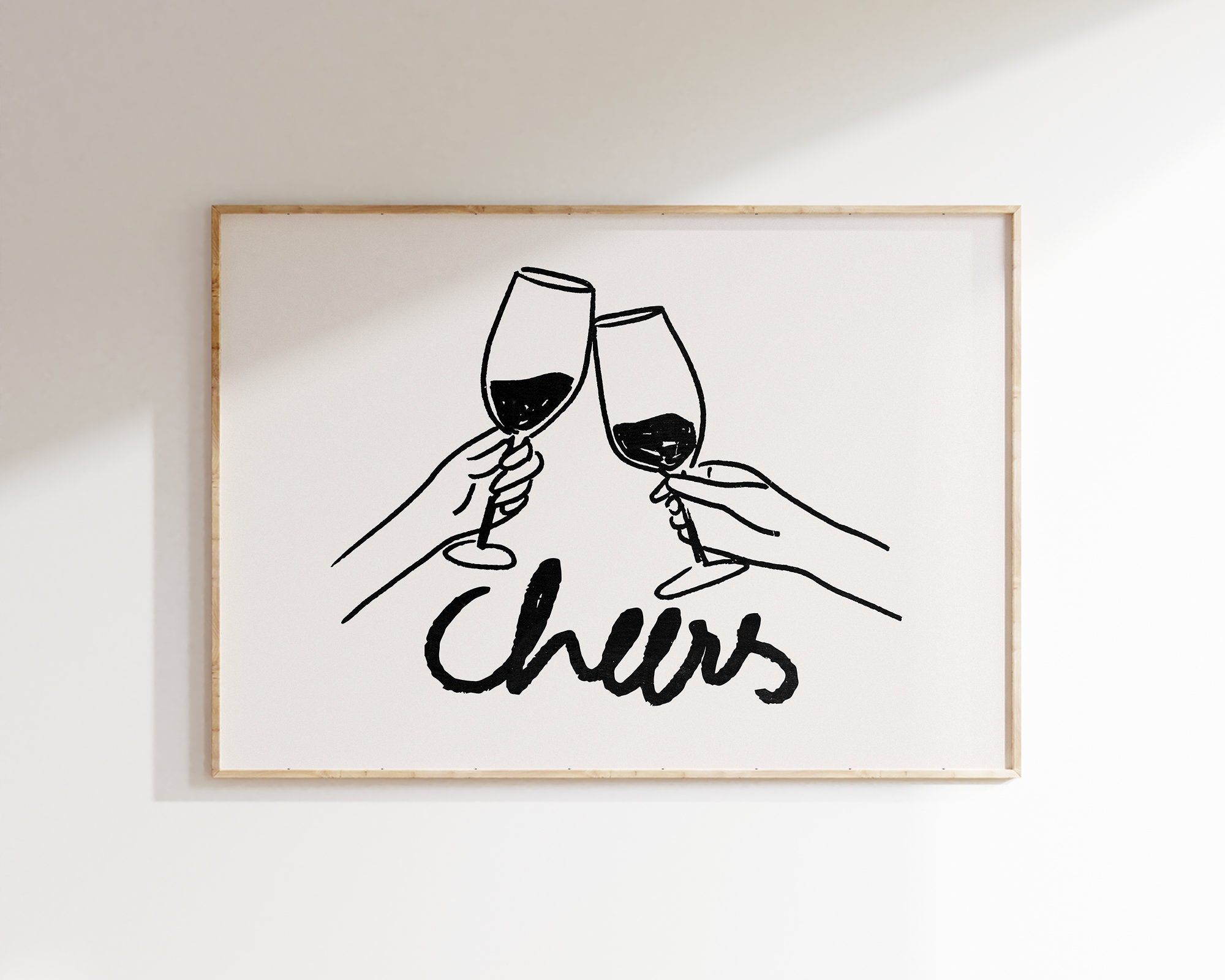 Prost Druck Wein Poster, Barwagen Zubehör Cocktail Wandkunst ...