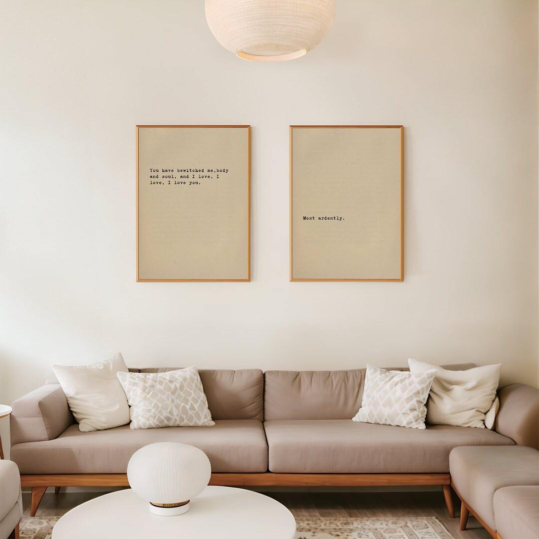 Jane Austen Quote Print Bundle Set of 2 Prints, Pride and Prejudice ...