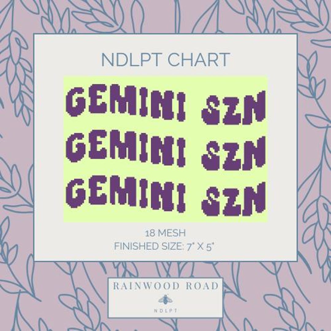 Gemini Szn Needlepoint Chart - Etsy