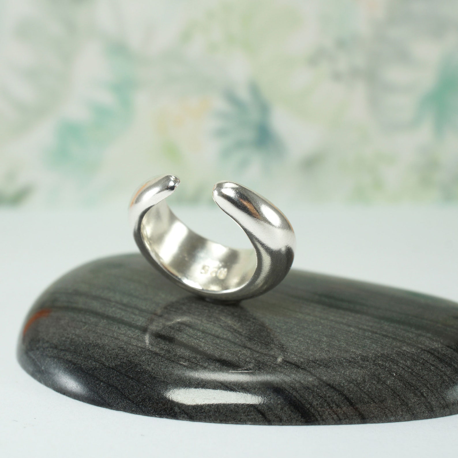 Sterling Silver Ear Cuff No Piercing Ear Cuff Minimalist Silver Cuff ...