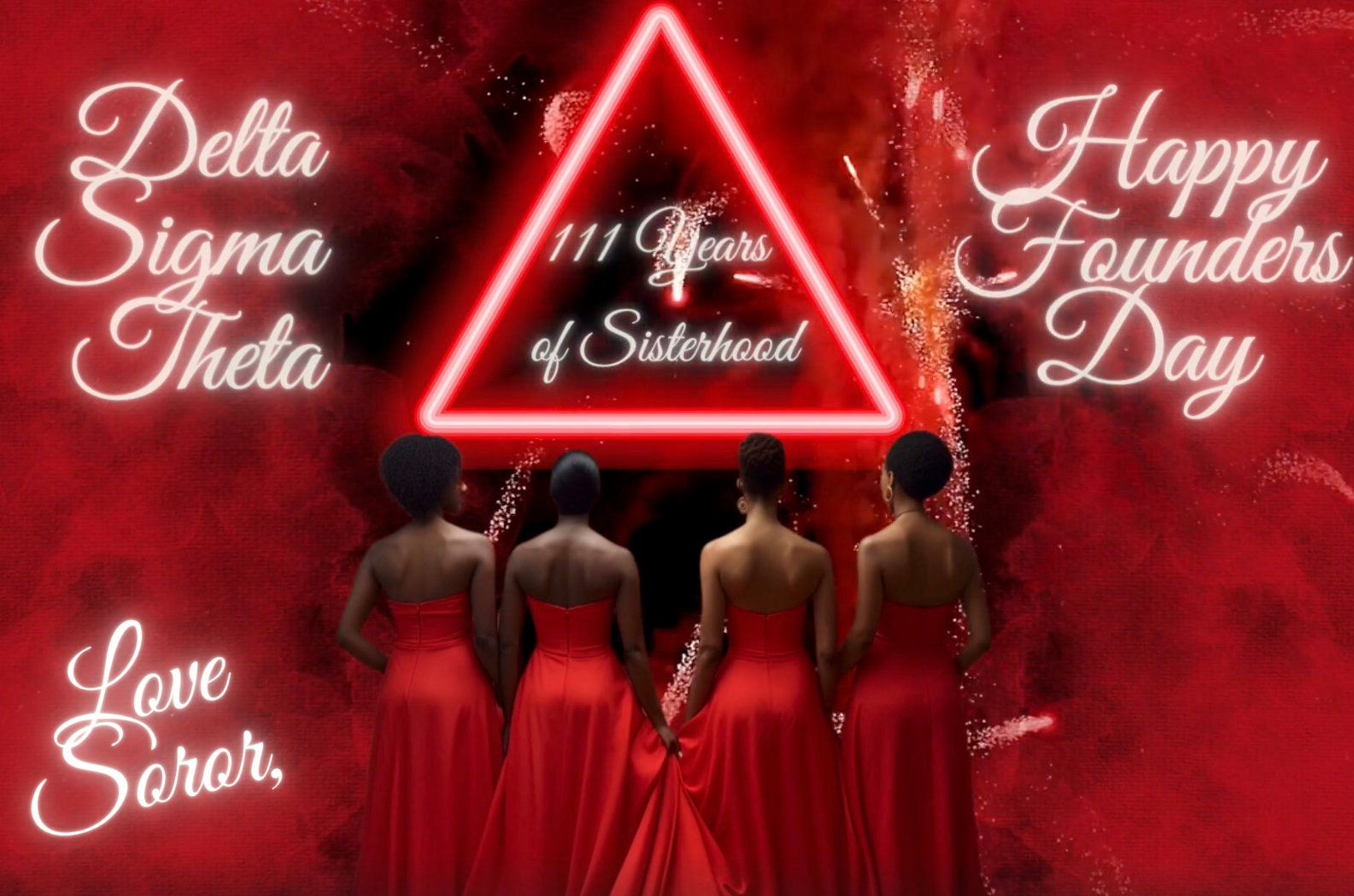 Delta Sigma Theta Founders Day Animated E-card (customizable) - Etsy
