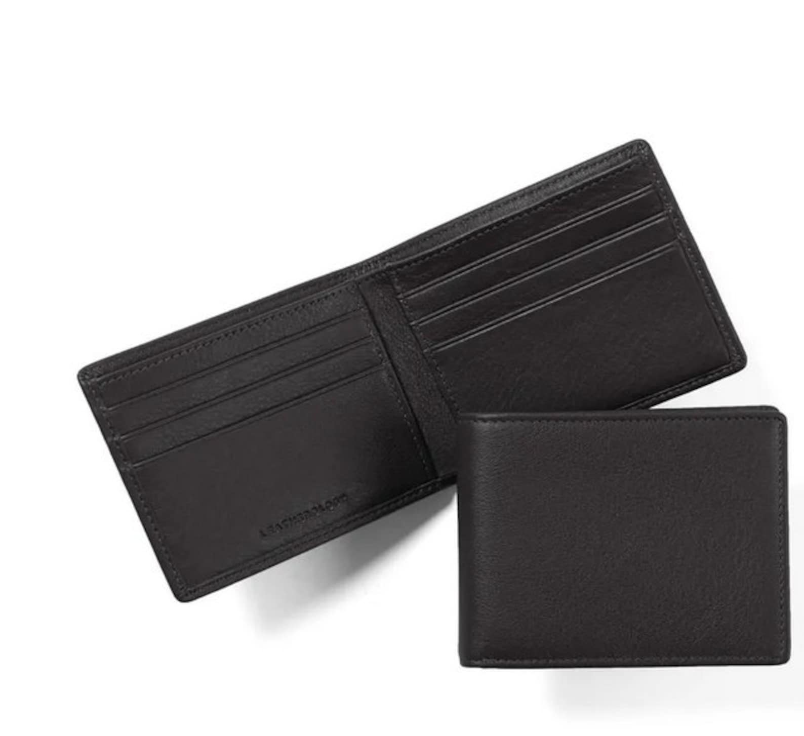 Black Leather Mens Wallet - Etsy