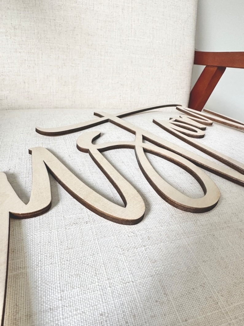 Custom Wood Word, Wall Art Above Crib, Nursery Name Sign, Wooden ...