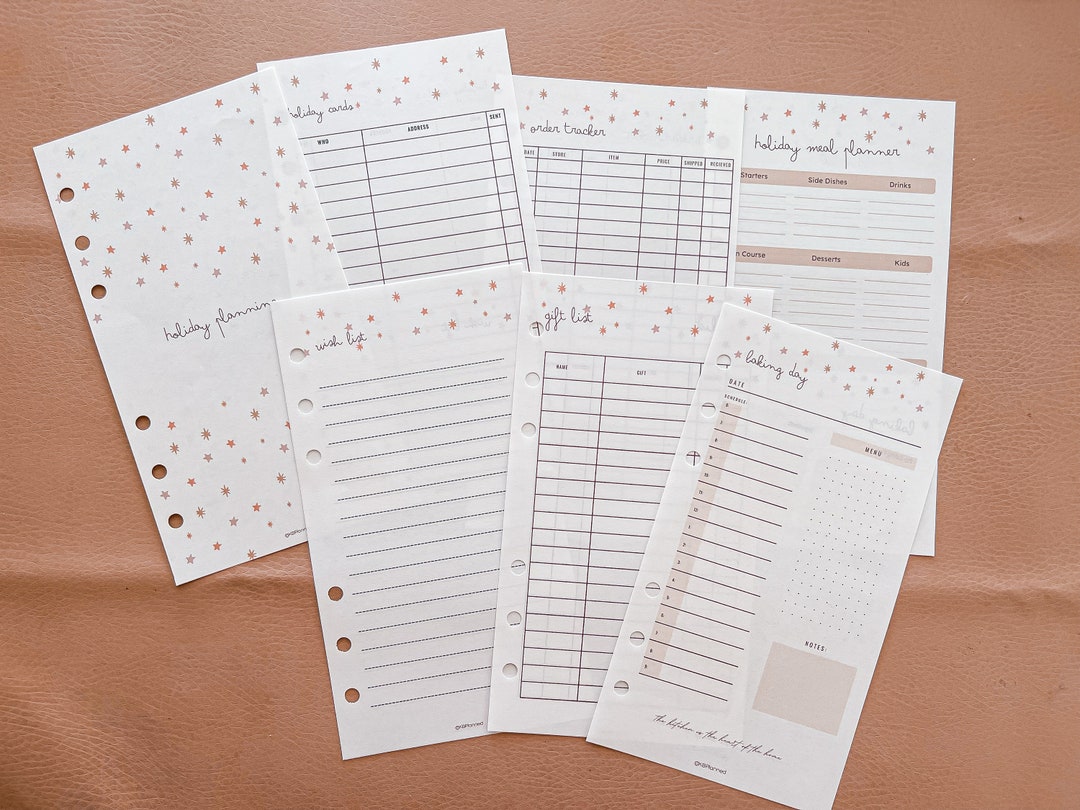 Personal Holiday Planning Bundle - Etsy