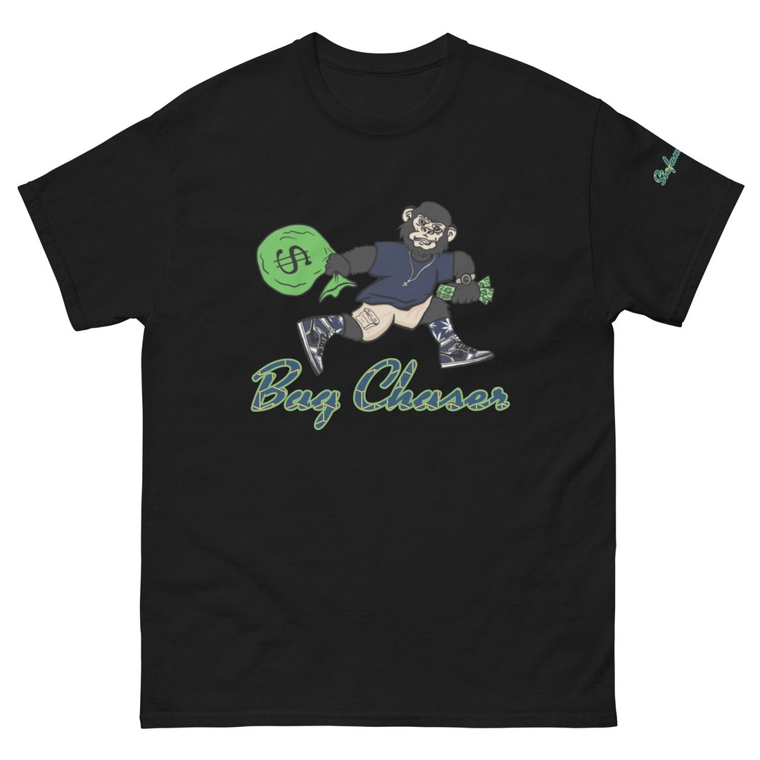 Bag Chaser Tee Navy Logo - Etsy