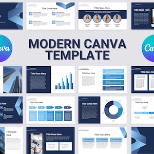 Modern Canva Presentation Template - Etsy