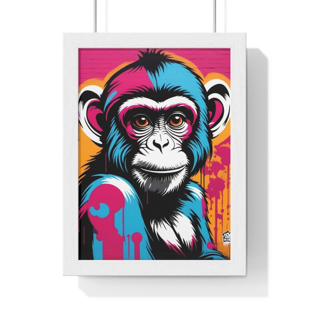 Graffiti Ape Framed Picture - Etsy