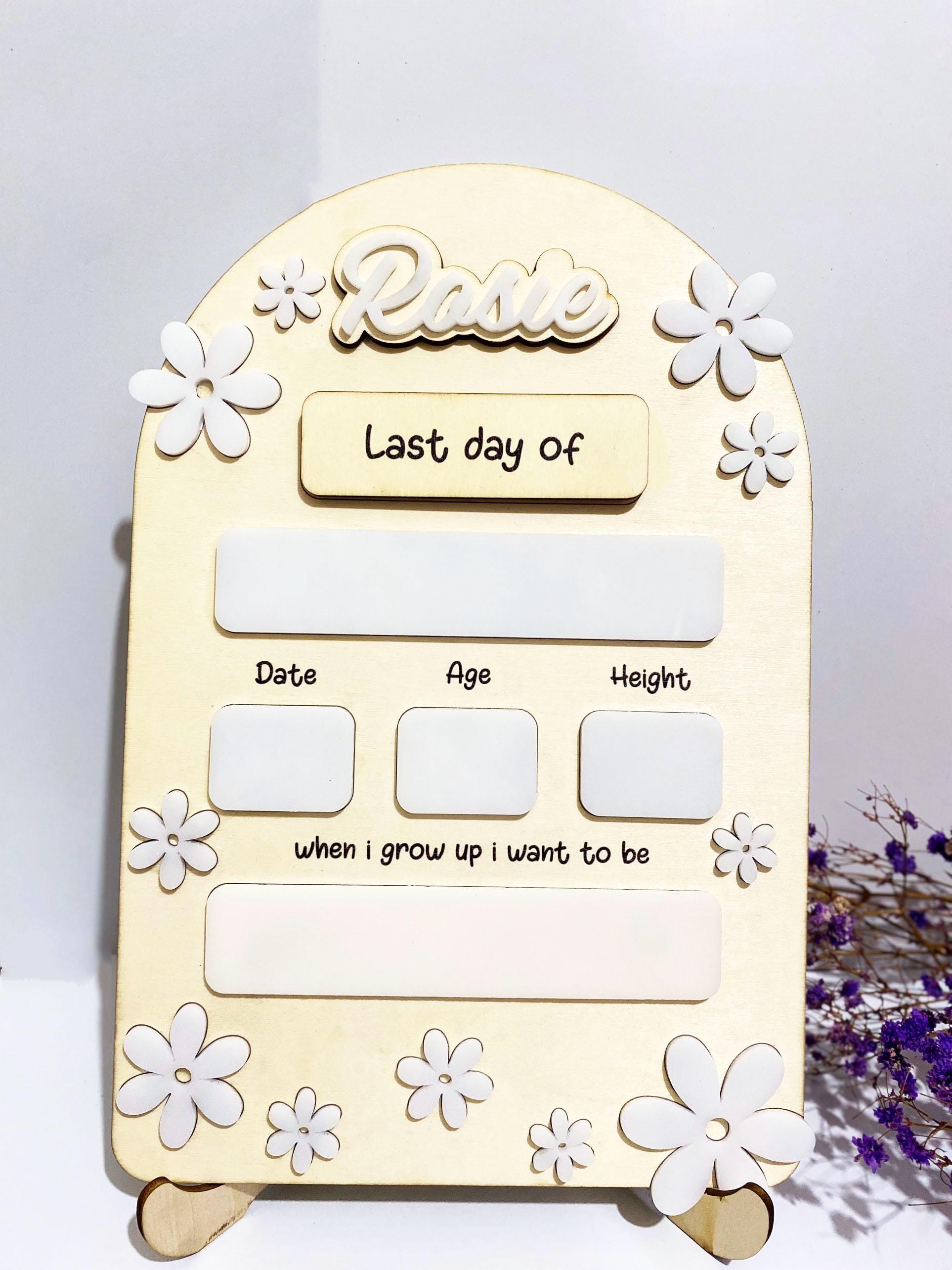 Personalized First Day of School Sign, Custom Last Day of School Sign ...