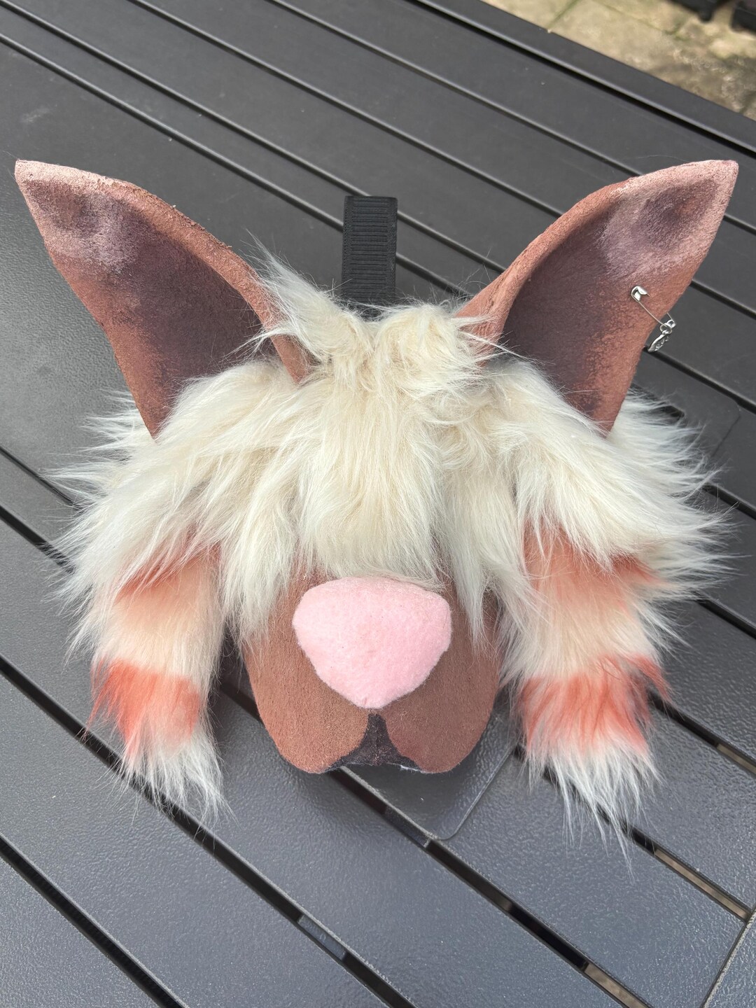 Beige Fluffy Dog/therian Mask - Etsy