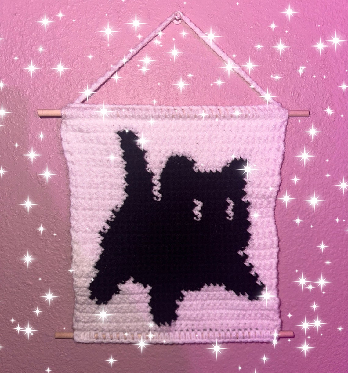 Shocked Cat Meme Crochet Tapestry Wall Hanging PATTERN ONLY - Etsy