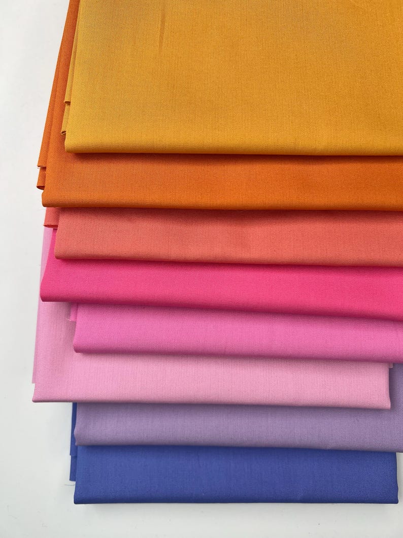 Sprinkle Sunset - BHQ Fabric Bundle | Art Gallery Fabrics Pure Solids ...