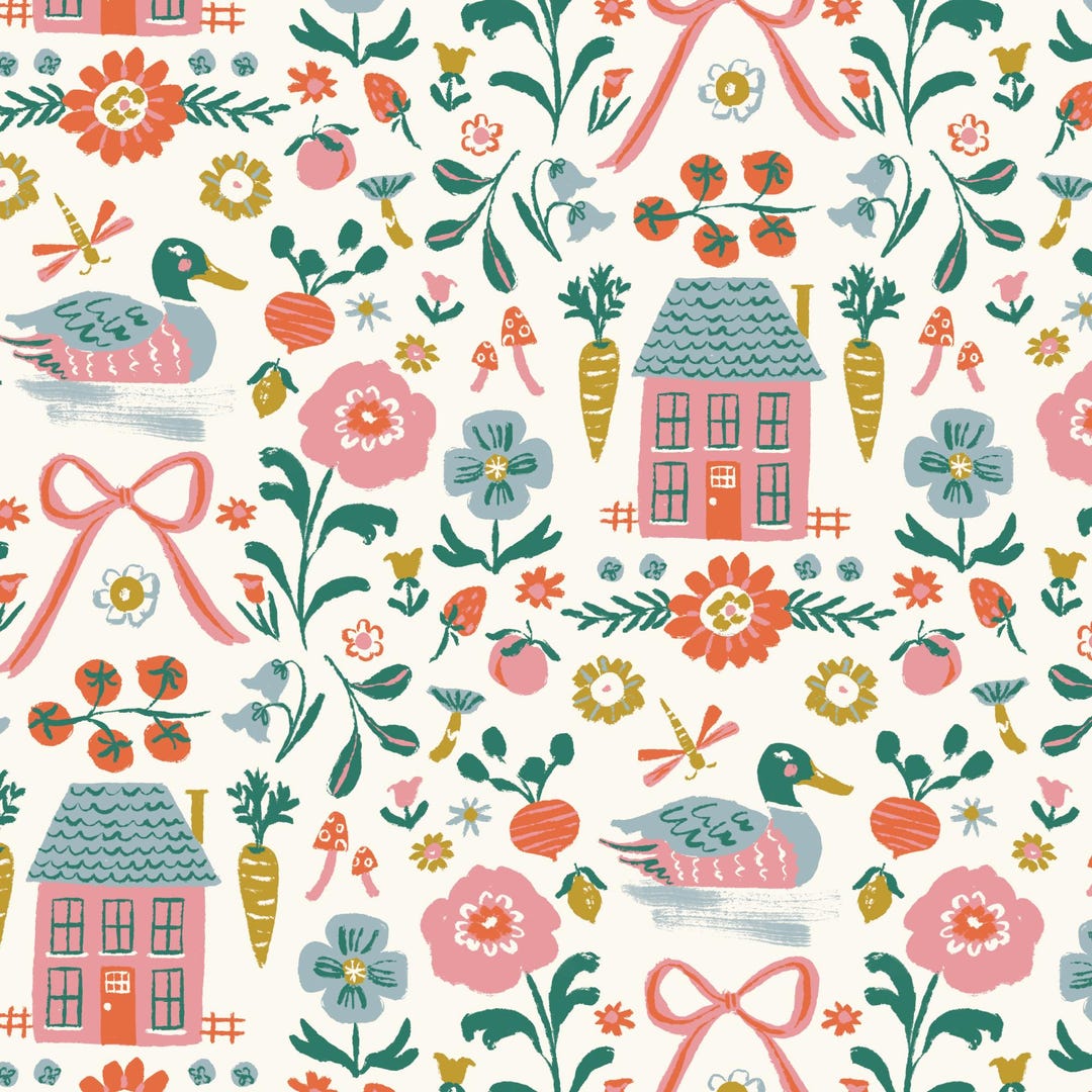 Homestead IVORY - Happy Homestead | Cloud9 Fabrics - Floral Fabric ...