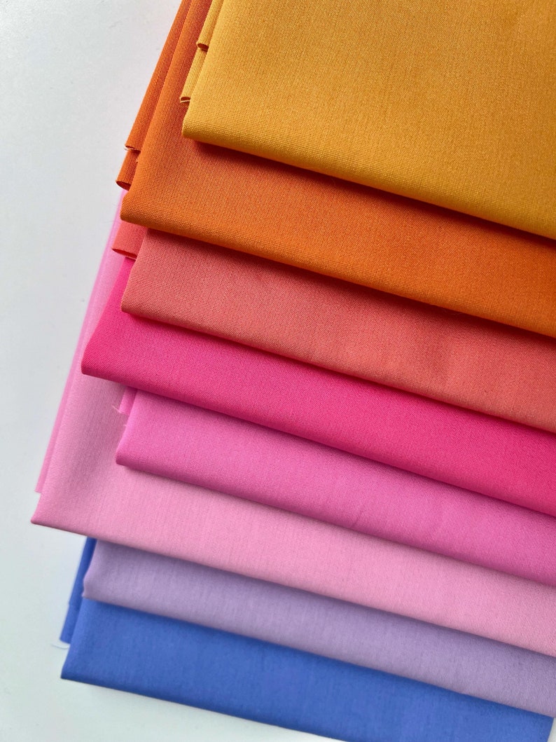 Sprinkle Sunset - BHQ Fabric Bundle | Art Gallery Fabrics Pure Solids ...