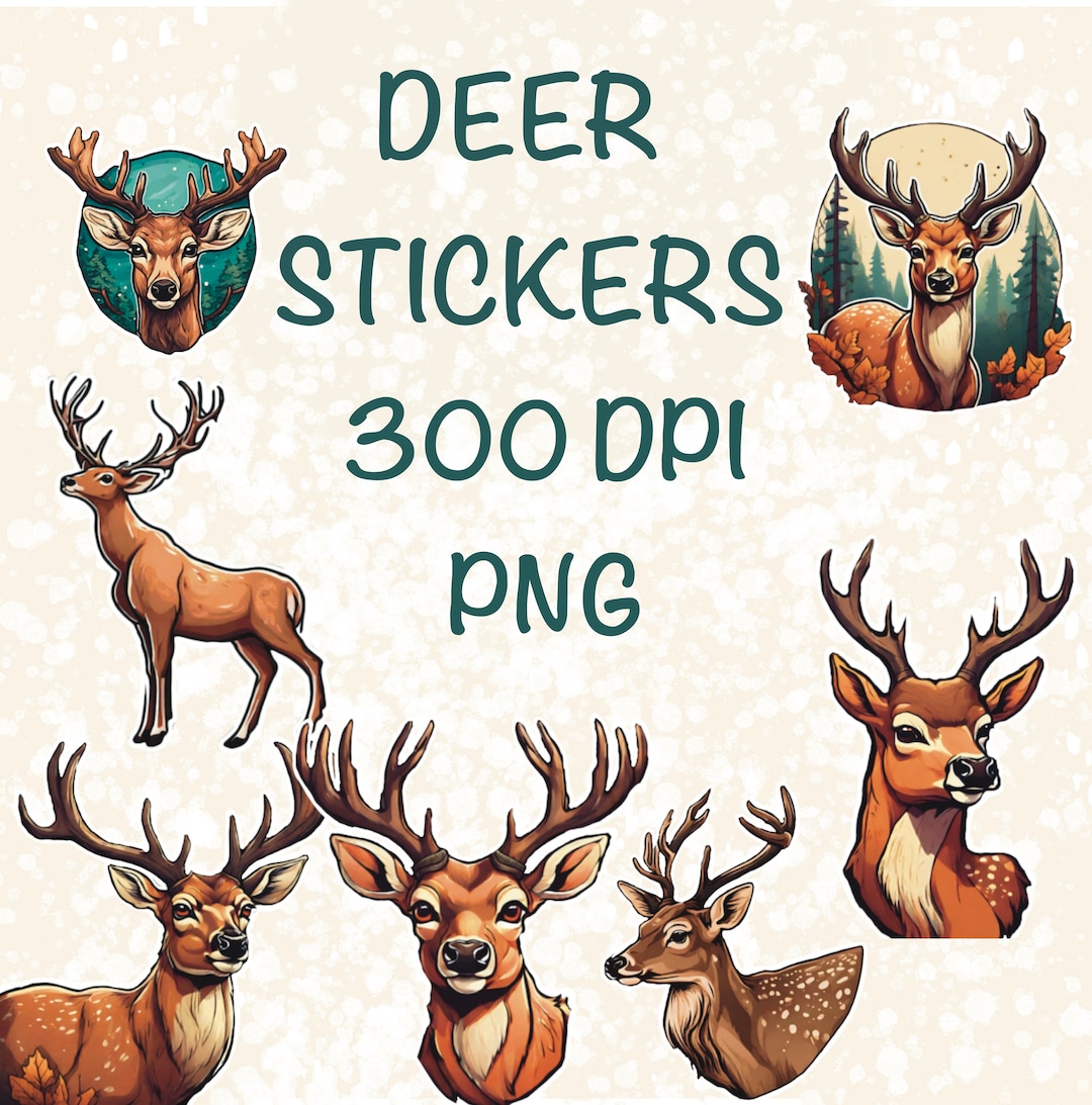 Deer Stickers, Cute Animals Png, Animal Stickers, Cute Stickers ...