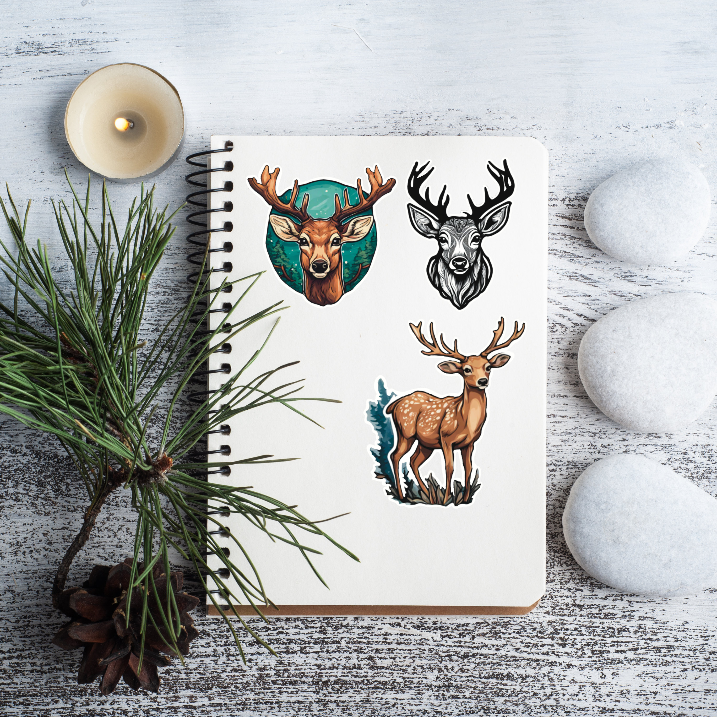 Deer Stickers, Cute Animals Png, Animal Stickers, Cute Stickers ...