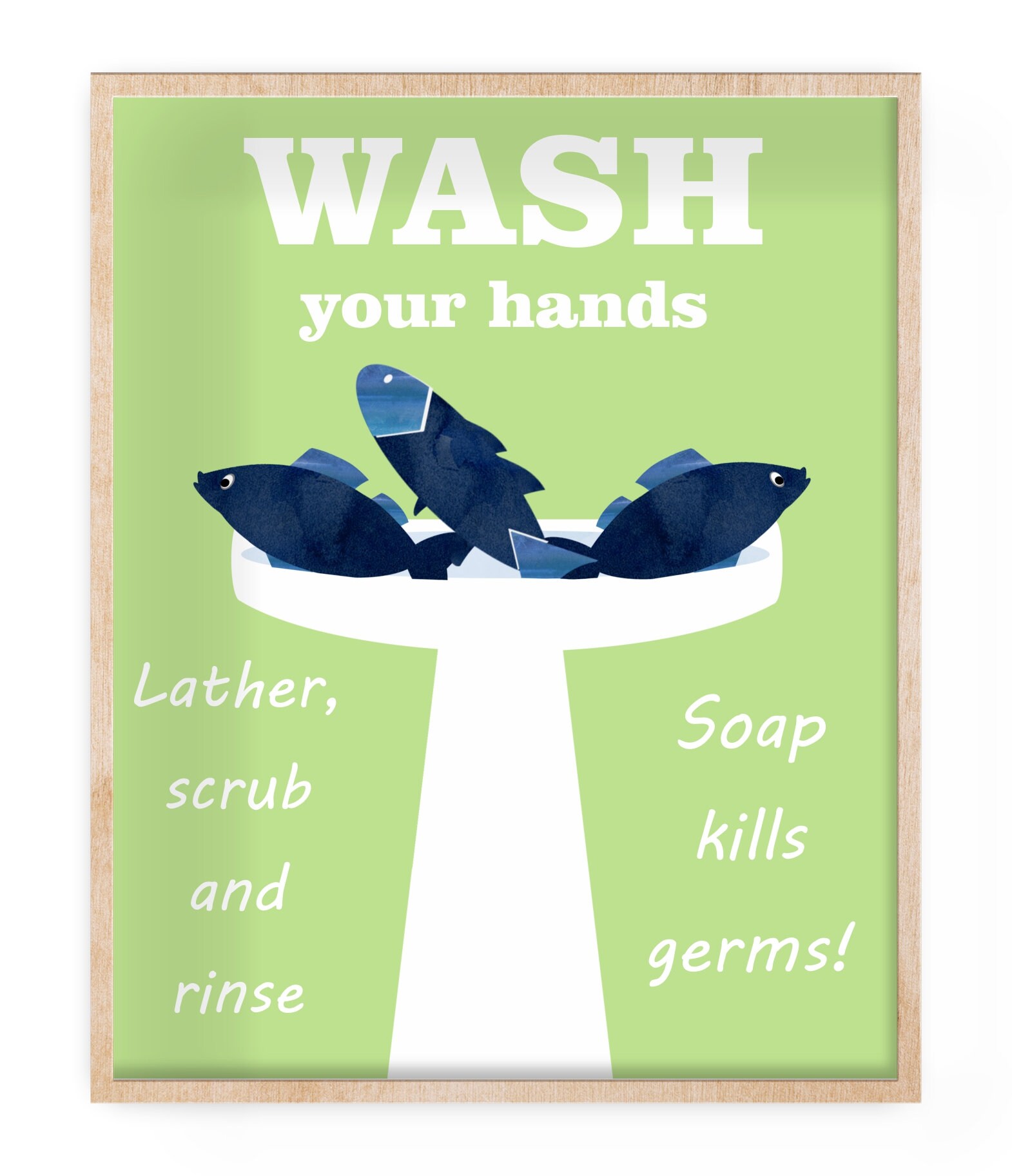 Bathroom Printable Signs Kids Nautical Bathroom Sign Wash Brush Wall ...