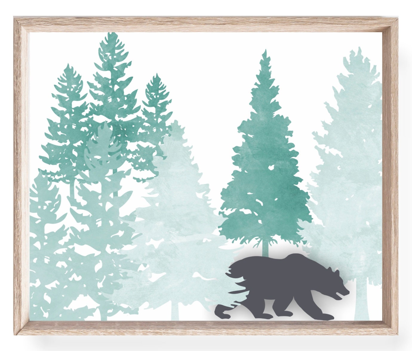 Printable Woodland Nursery Decor Boy Room Wall Art Deer Bear Forest ...