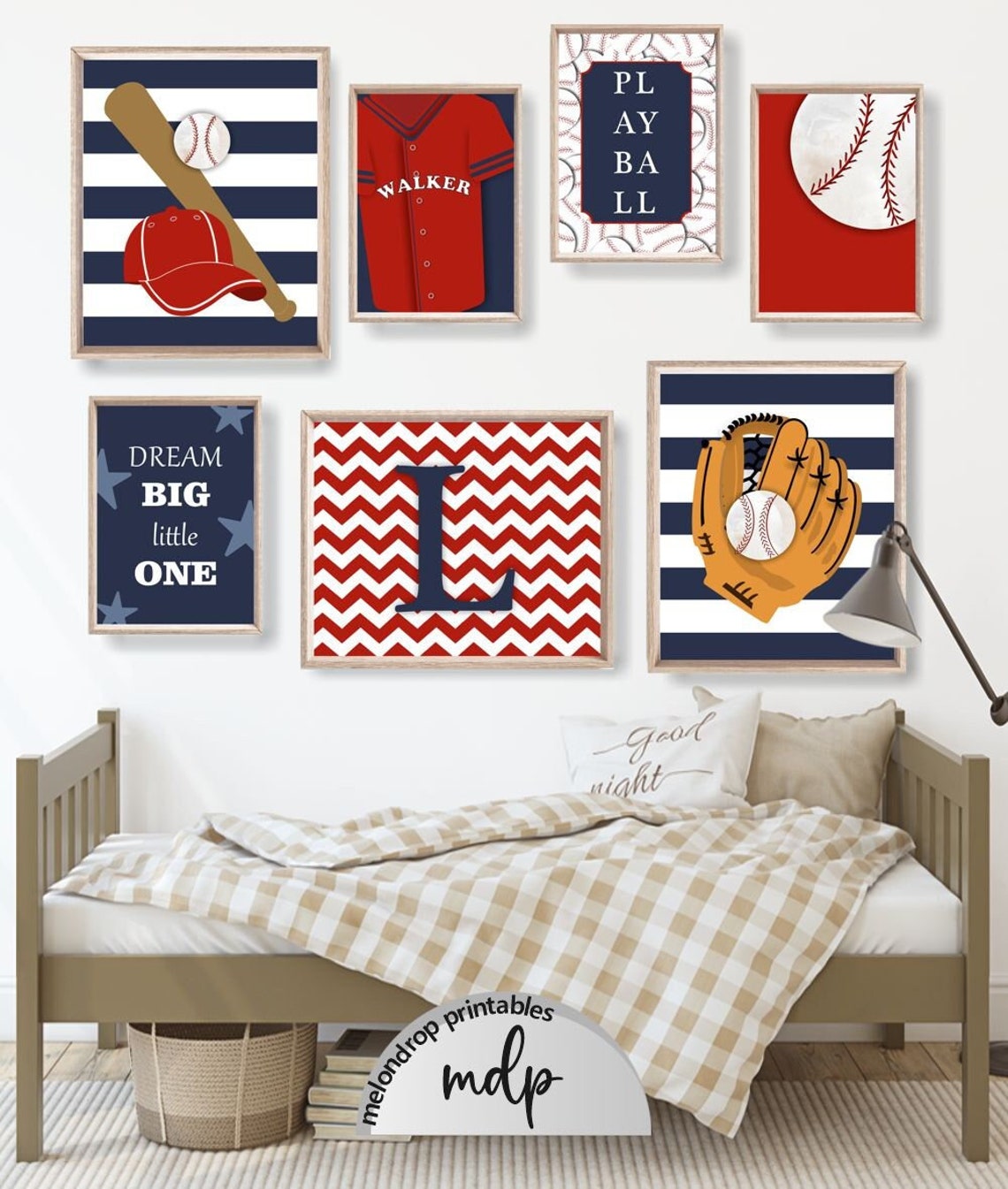 Printable Baseball Nursery Wall Art Boy Sports Room Decor Baseball ...