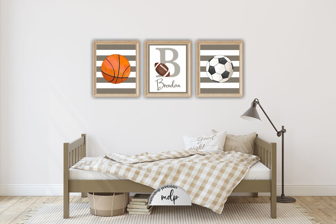 Printable Sports Wall Art Boys Room Decor Baseball Nursery Football ...