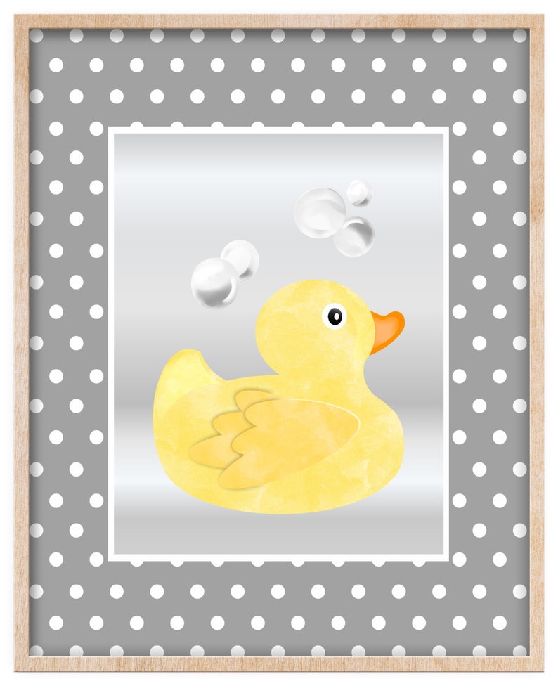 Bathroom Printable Signs Kids Rubber Duck Bath Art Print Rubber Ducky ...