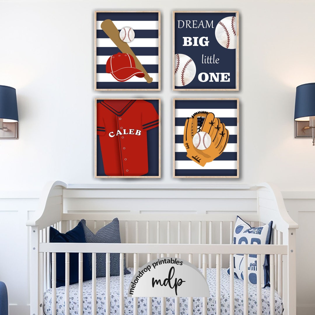 Printable Baseball Nursery Wall Art Boys Room Decor Boy Name Print ...