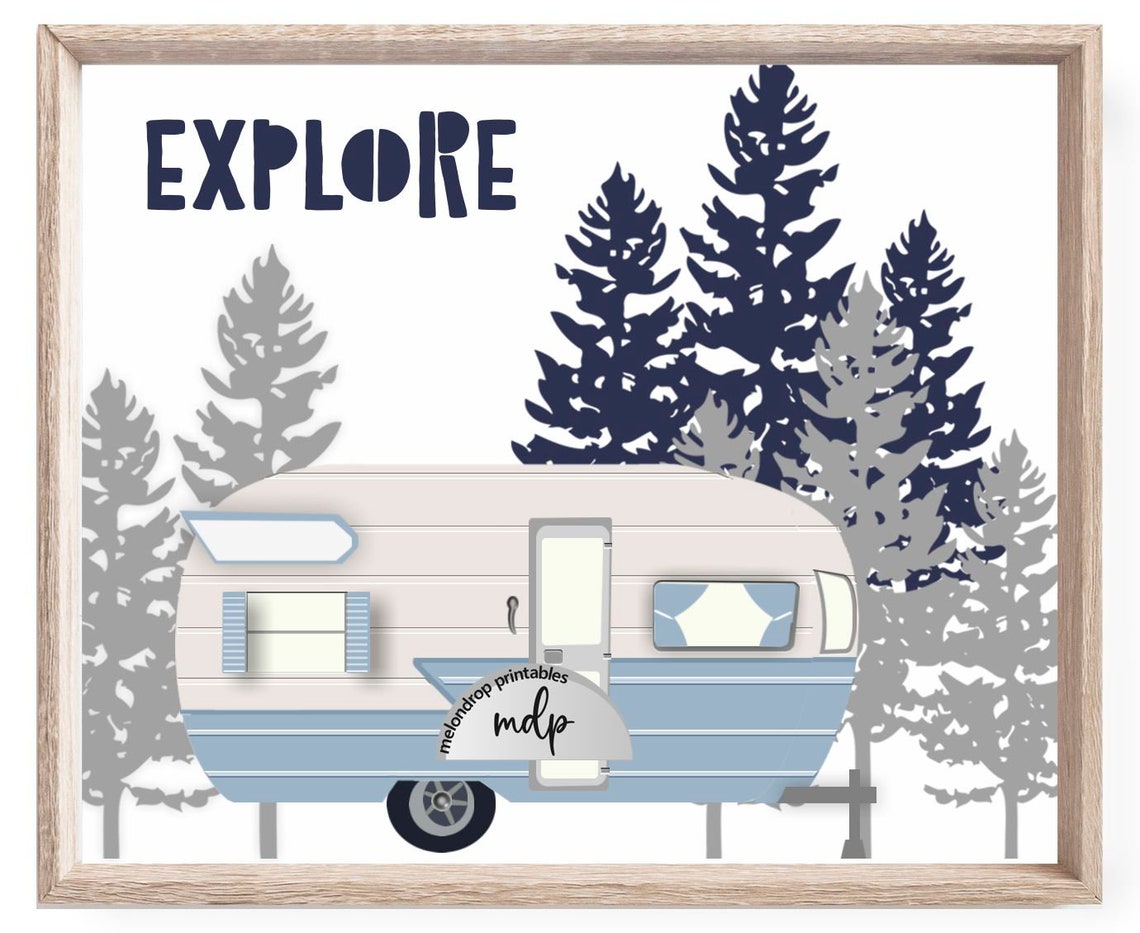 Adventure Nursery Art Baby Boy Travel Theme Nursery Decor Navy Blue ...