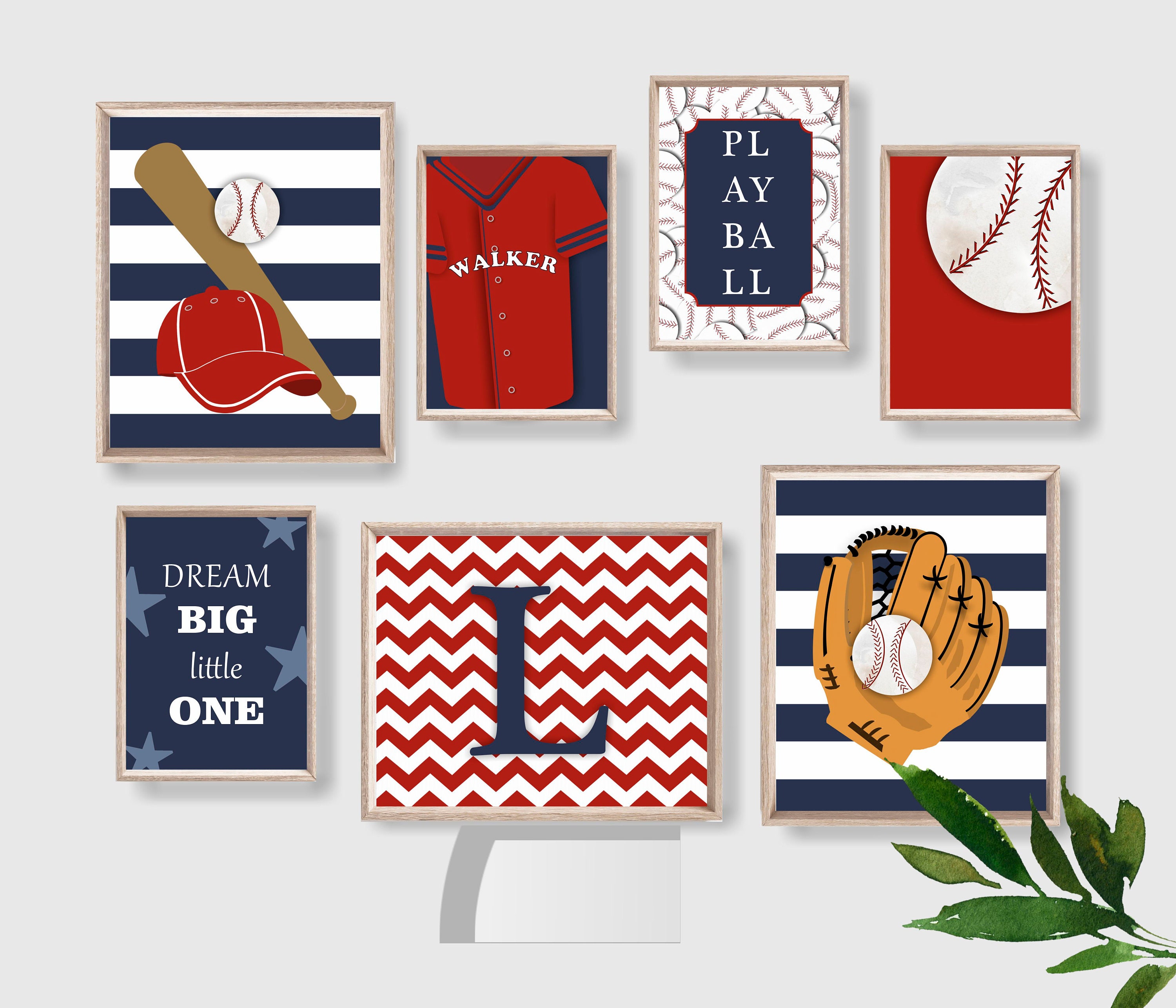 Printable Baseball Nursery Wall Art Boy Sports Room Decor Baseball ...