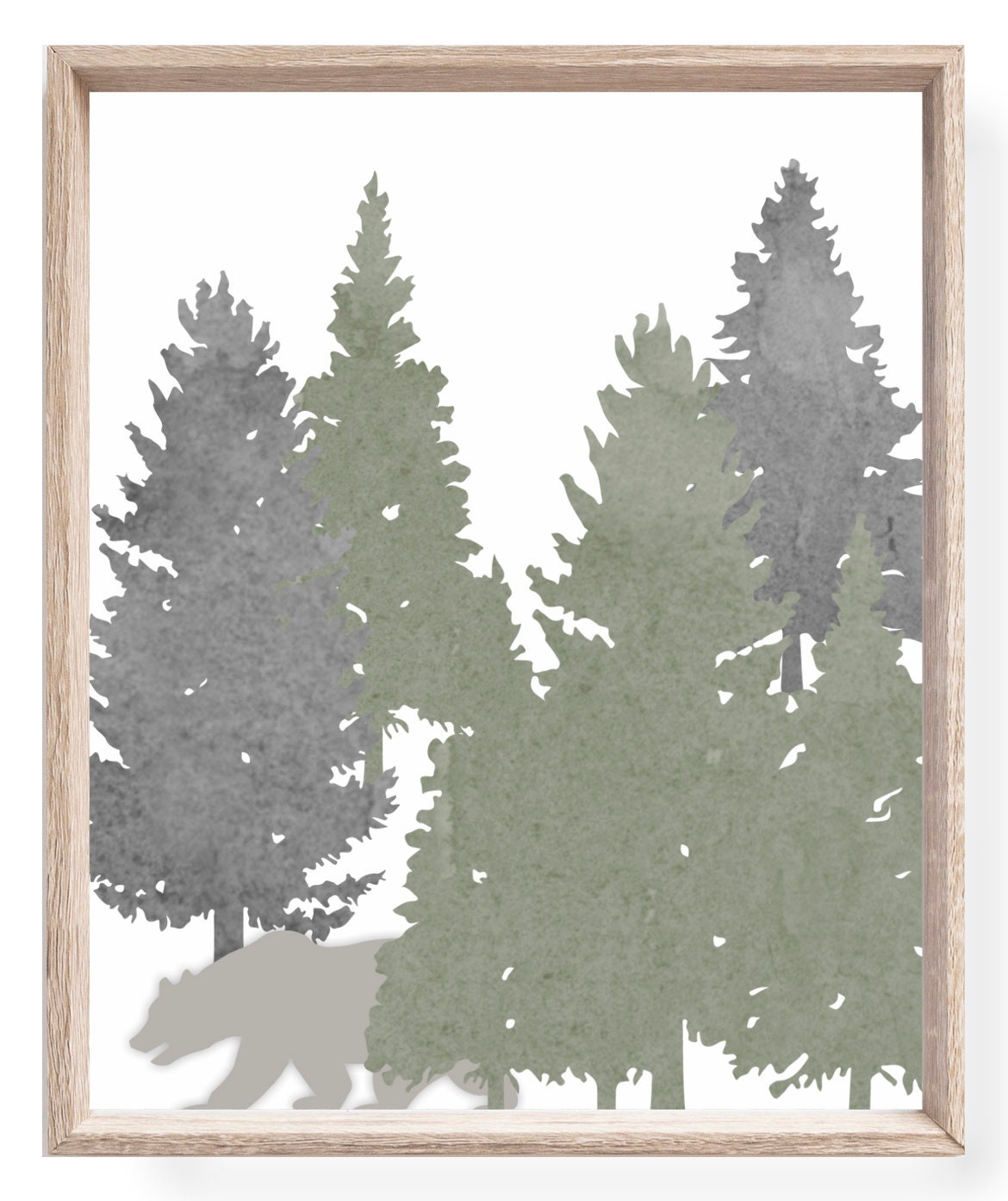 Printable Woodland Nursery Decor Boy Room Wall Art Deer Bear Forest ...
