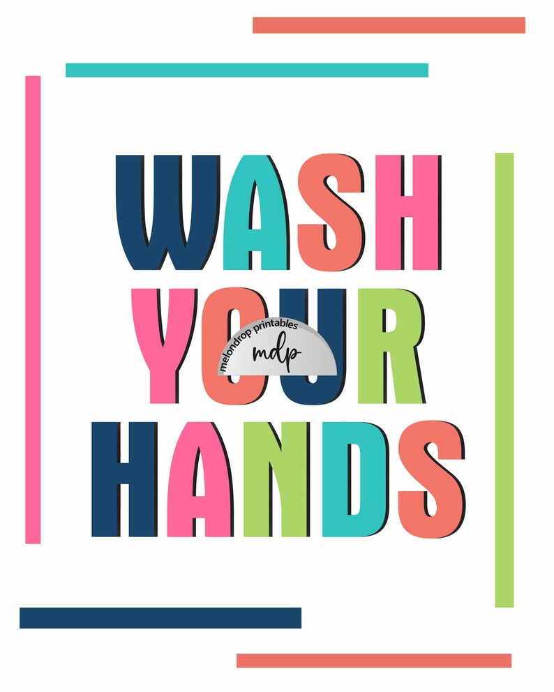 Girls Bathroom Printable Signs Girl Bathroom Art Prints Fun Colorful ...