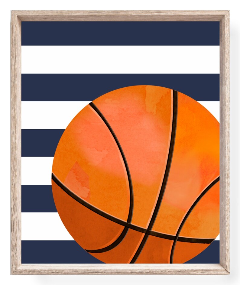 Printable Basketball Nursery Wall Art Boys Room Sports Decor Boy Name ...